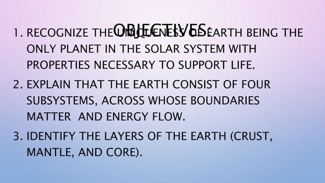 Earth and Life Science Grade 11 SHS | PPTX