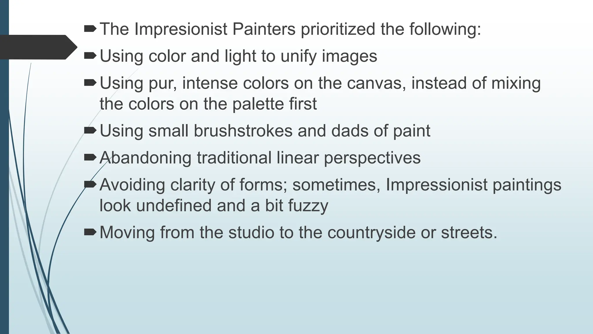 WEEK Elements, Principles, and Distinct Characteristics of Various Art ...