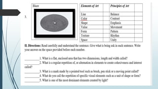 WEEK Elements, Principles, and Distinct Characteristics of Various Art ...