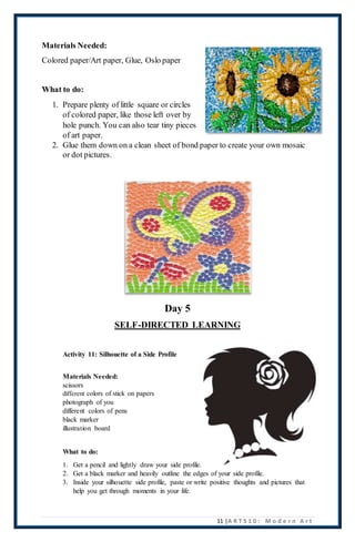 Arts10: Modern Art First Quarter Blended Learning Module | DOCX