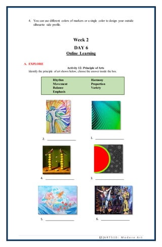 Arts10: Modern Art First Quarter Blended Learning Module | DOCX