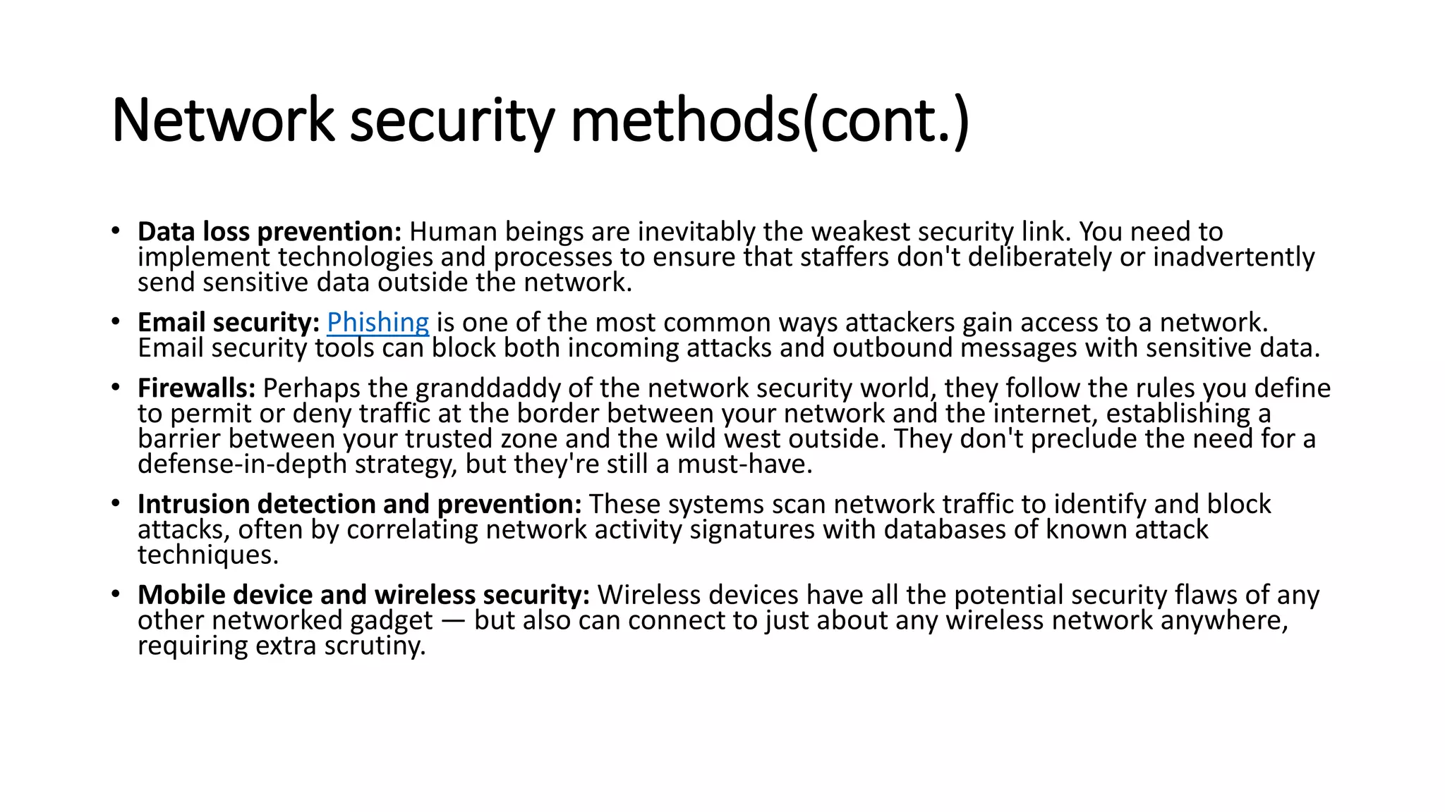 information security (network security methods) | PPT