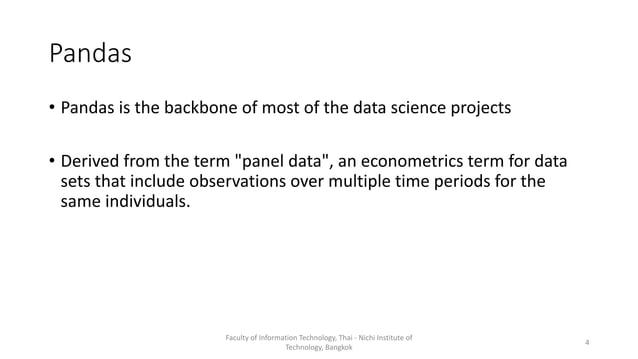 Week 1: Programming for Data Analysis | PPT