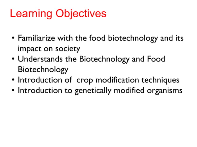 Introduction to Food Biotechnology | PDF