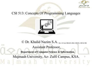 week1.ppt | Programming Languages | Computing