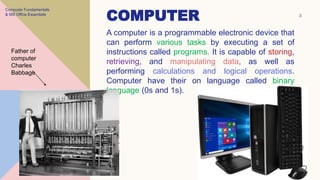introduction to computer fundamentals | PPTX