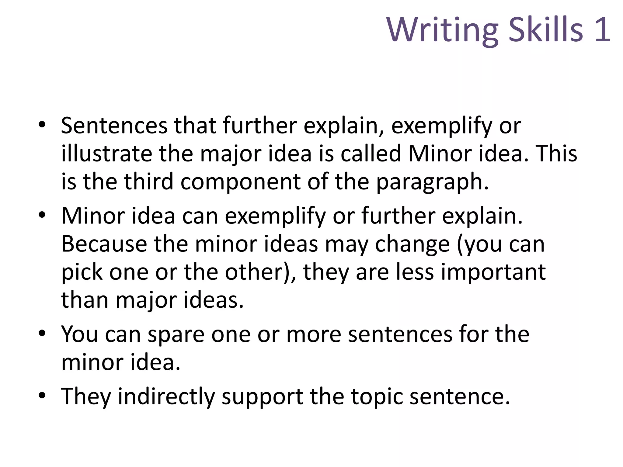 Writing skills 1 | PPTX
