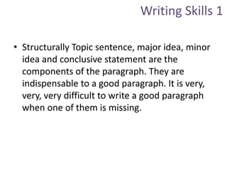 Writing skills 1 | PPTX