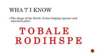 Week 1 Astronomy How the Greeks knew that Earth is Spherical | PPTX