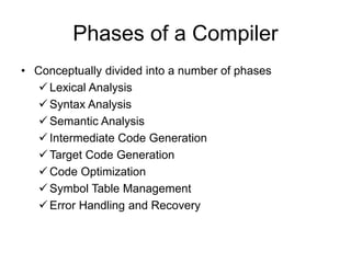 Introduction to compiler design, PPT-1, MODULE 1 | PPT