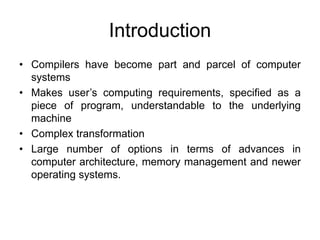 Introduction to compiler design, PPT-1, MODULE 1 | PPT