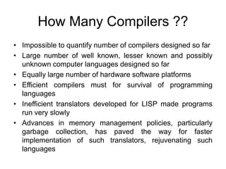 Introduction to compiler design, PPT-1, MODULE 1 | PPT