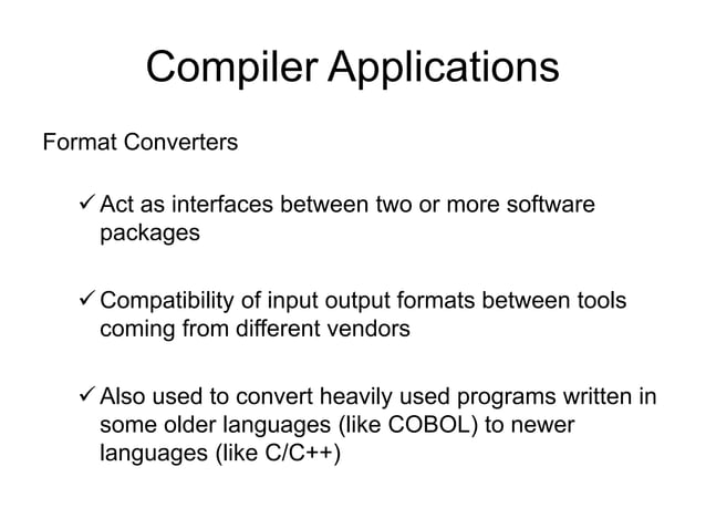 Introduction To Compiler Design Ppt 1 Module 1 Ppt
