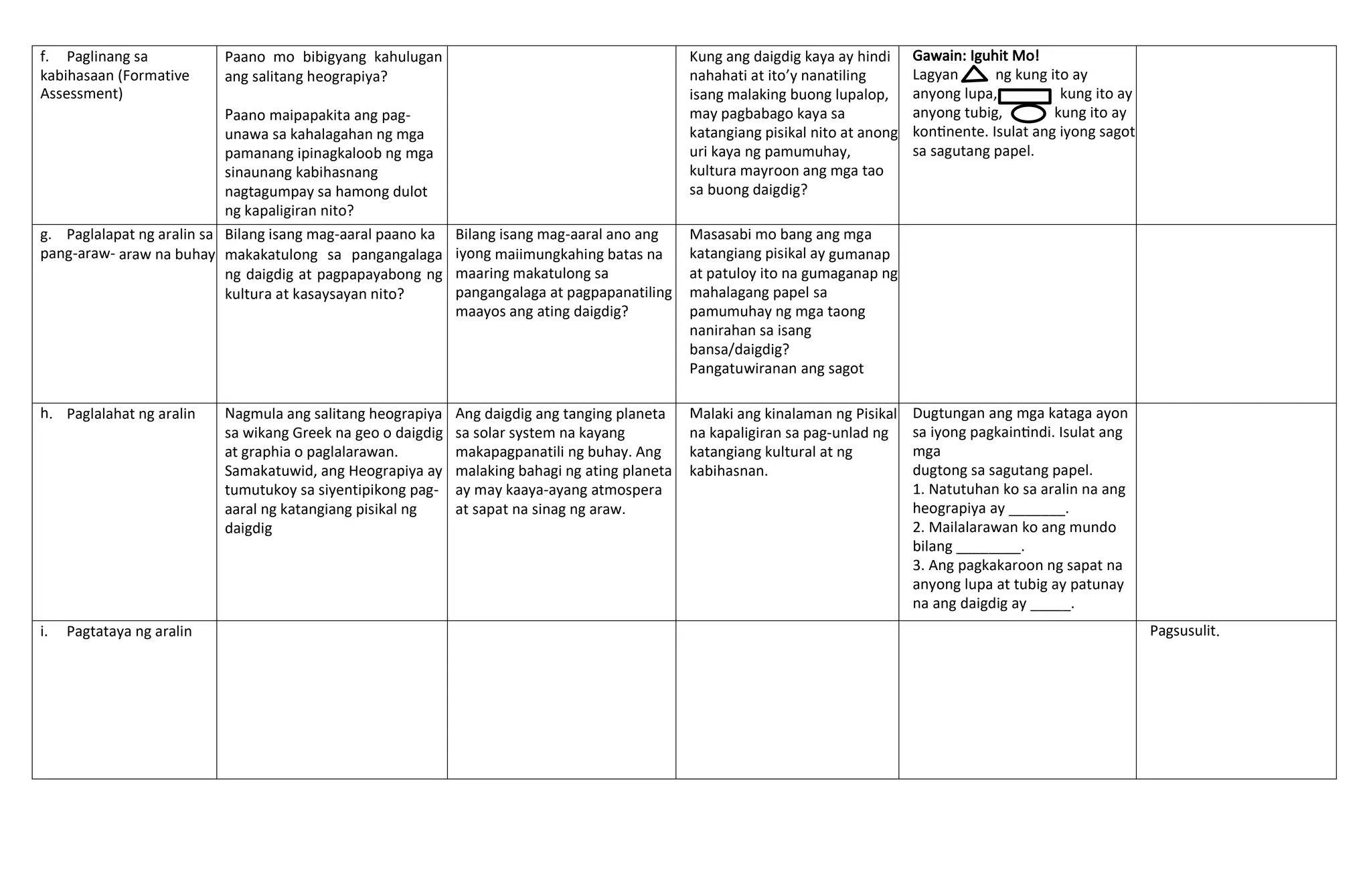 week 1.docx Araling Panlipunan 8-Banghay aralin | DOCX