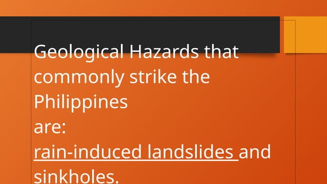 DRRR Geological Hazards a natural phenomenon Week 1.pptx | Geography | Science