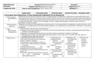 WEEK 1-filipino 4 quarter 1 matatag curriculum based | DOCX
