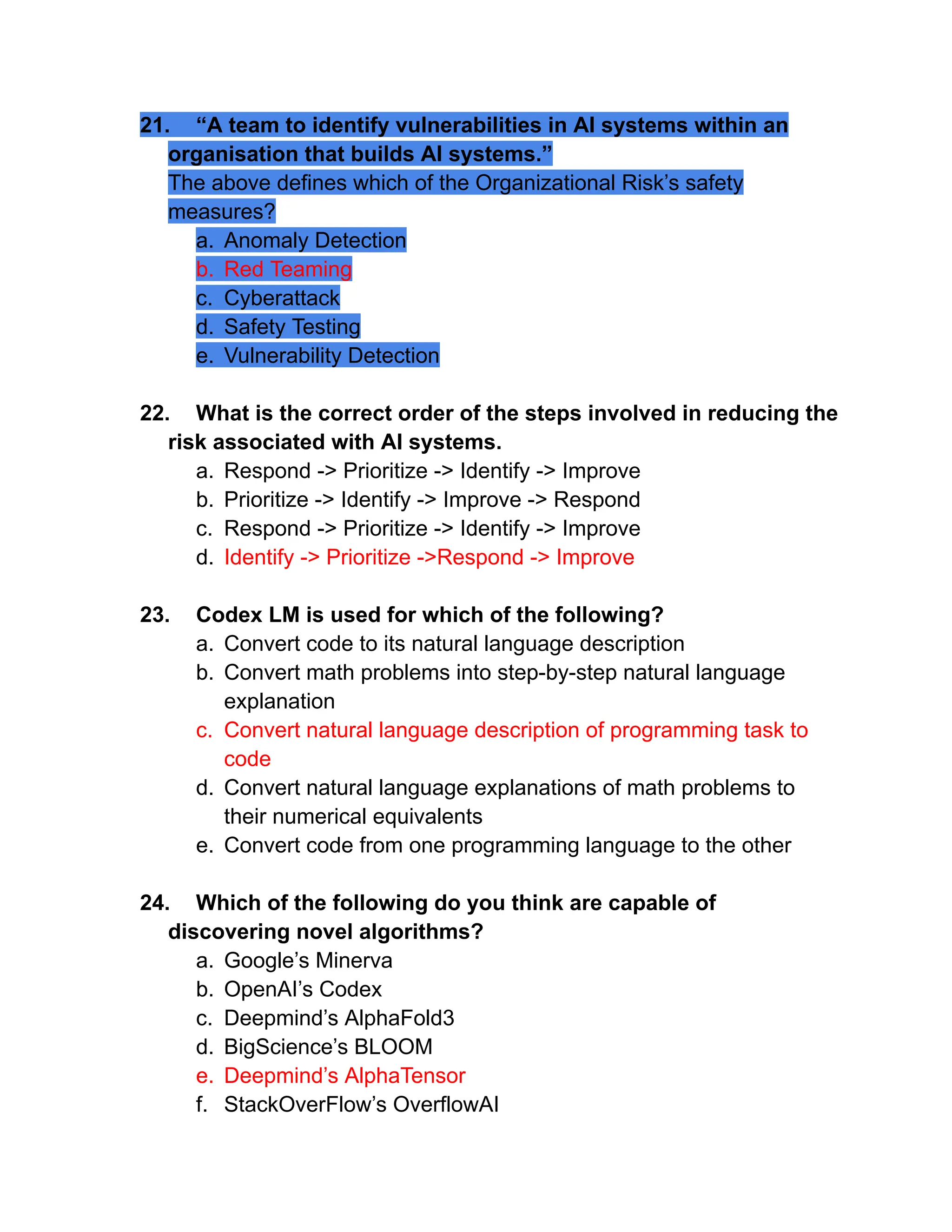 Responsible & Safe AI quiz of week1Week 1.pdf | Technology Industry | Industries