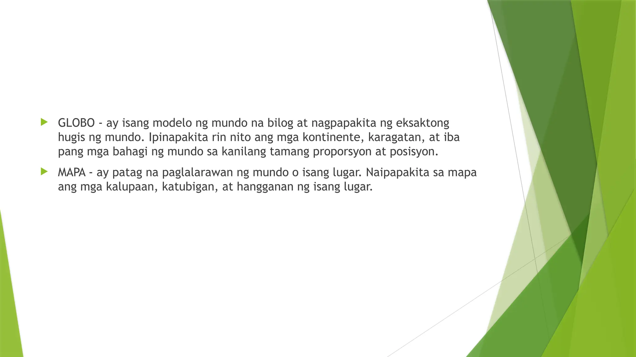 Paggamit Ng Mapa at Globo Araling Panlipunan Quarter 4 | PPTX
