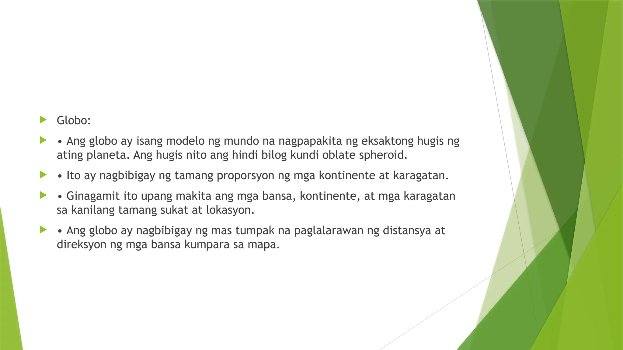 Paggamit Ng Mapa at Globo Araling Panlipunan Quarter 4 | PPTX