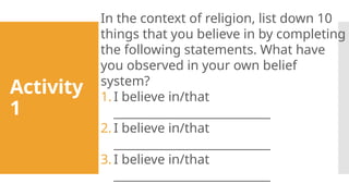 Introduction to World Religions and Belief Systems in Senior High ...