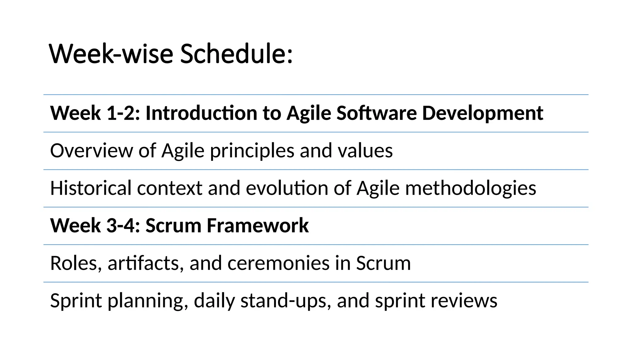 Week 1 first chapter in agile software developement | PPTX