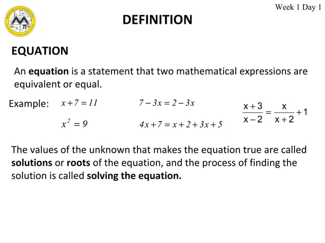 MATH 10 Week 1 2 linear equations (2) | PPT