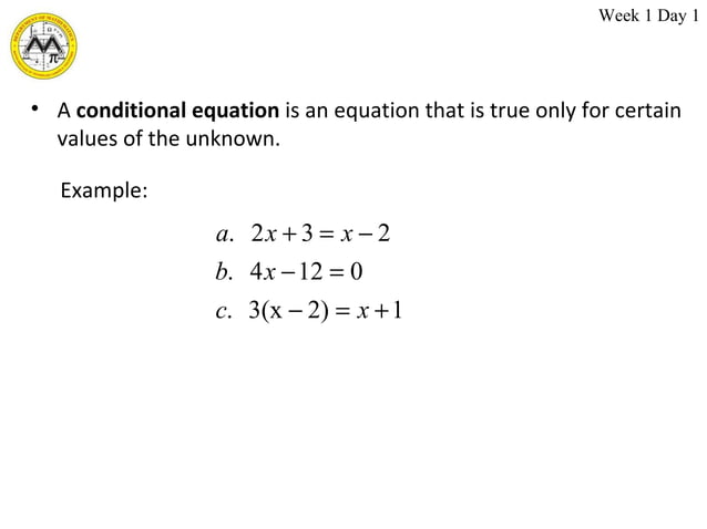 MATH 10 Week 1 2 linear equations (2) | PPT