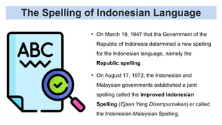 Indonesian Language I for undergraduate students | PPTX