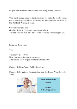Week 1 - AssignmentHistorical Speech ReviewThe ability to re | PDF