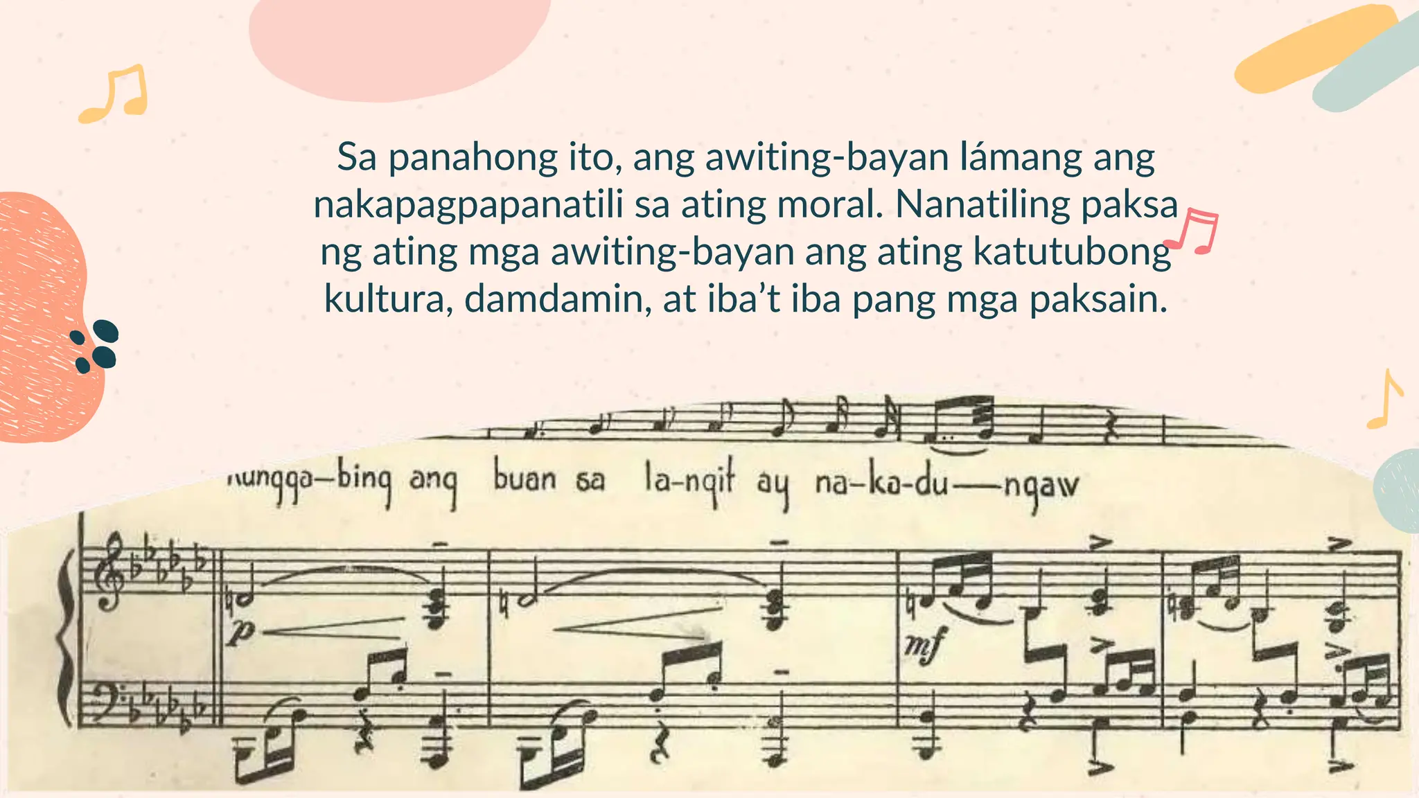 Week 1 - Awiting Bayan para sa Filipino 7 | PPTX