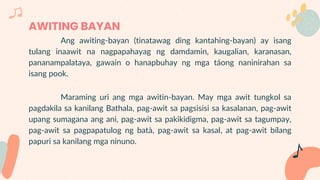 Week 1 - Awiting Bayan para sa Filipino 7 | PPTX