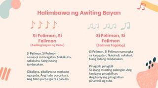 Week 1 - Awiting Bayan para sa Filipino 7 | PPTX