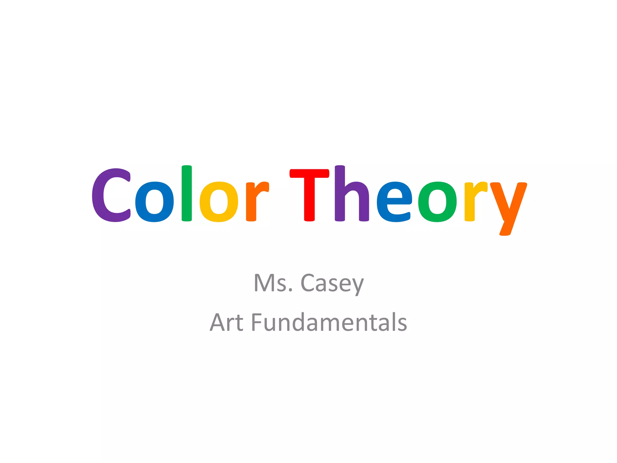 Week 1 color theory | PPT
