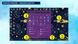 EXPLORING THE MS WINDOWS ENVIRONMENT | PPTX