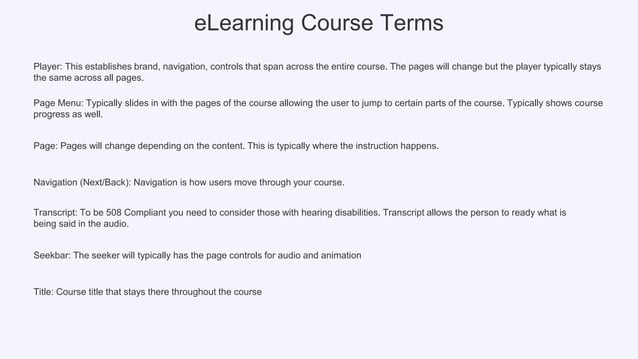 Week 1: eLearning Course Basics - Why program? | PPT