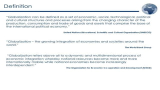 Week 1 defining globalization hand out | PPTX