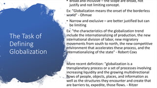 Week 1 defining globalization hand out | PPTX