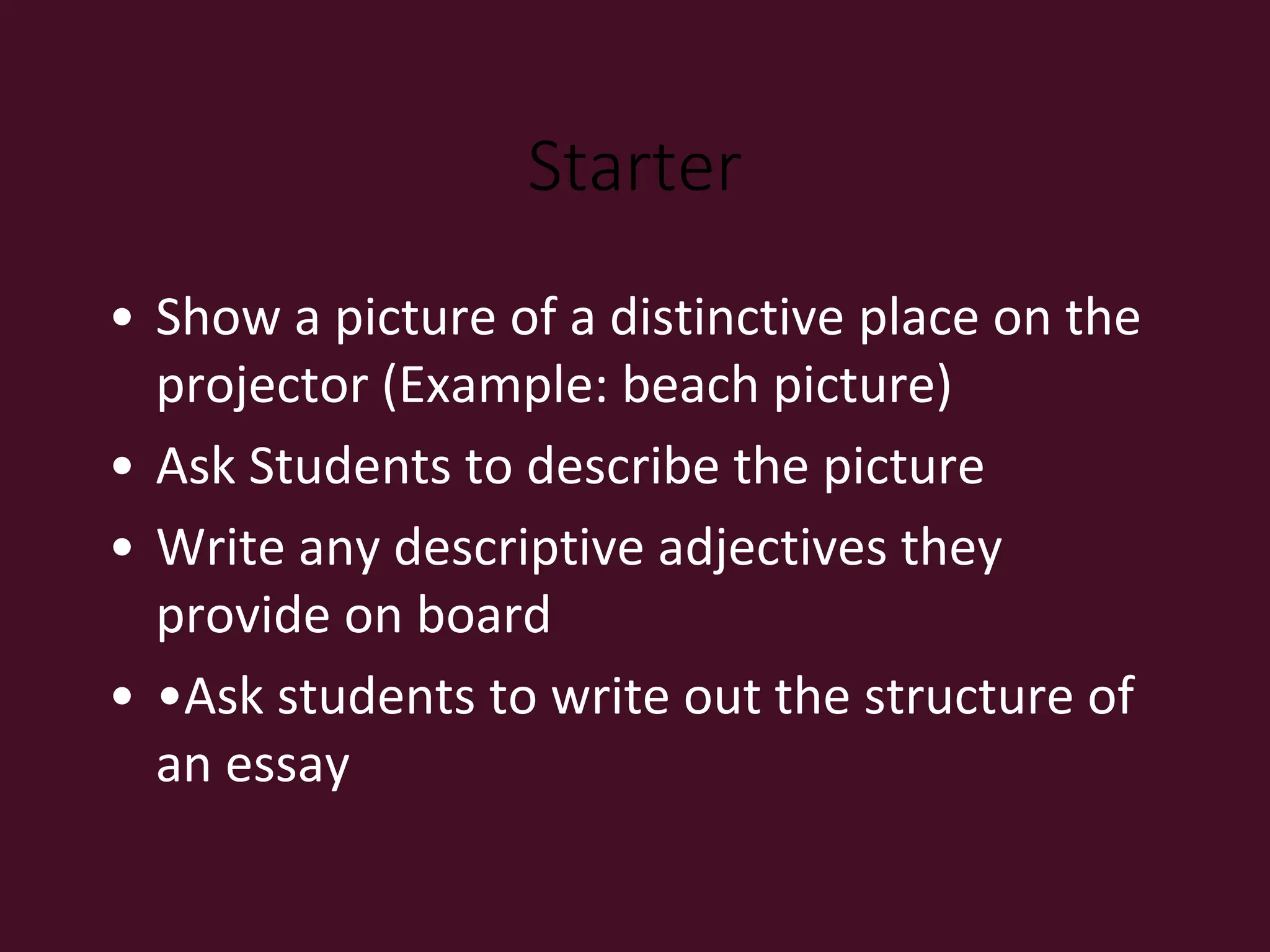 Year 7 Week 1 - Descriptive writing.pptx