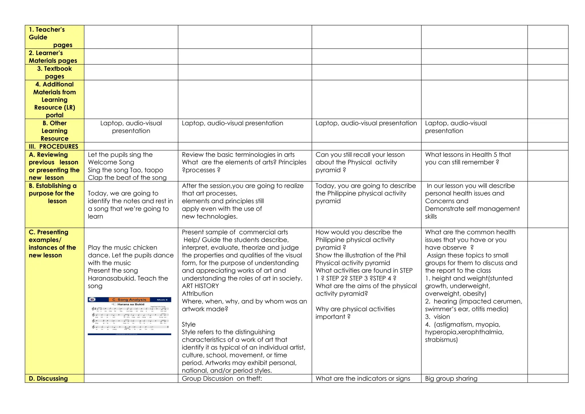 WEEK1-dll-MAPEH from Monday to Friday quarter 1 week 1 | DOCX