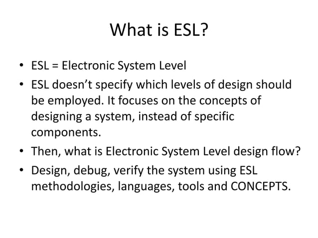 Week1 Electronic System-level ESL Design and SystemC Begin | PPTX | Programming Languages ...