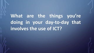 Week 1- ETech.pptx | Consumer Electronics | Technology & Computing
