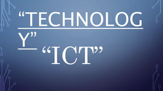 Week 1- ETech.pptx | Consumer Electronics | Technology & Computing