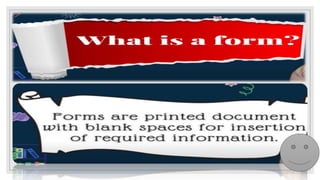 filling out forms | PPT