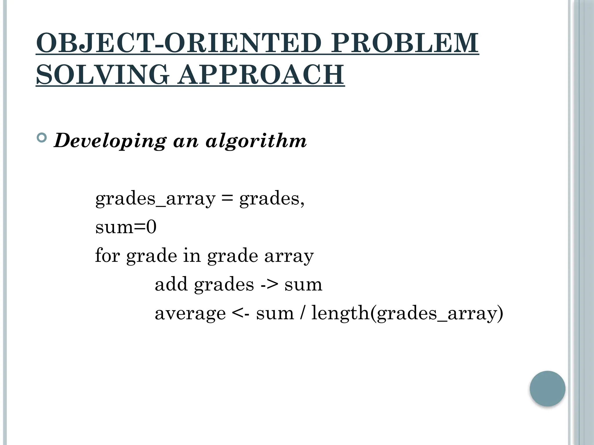 Introduction To Object Oriented Programming Ppt