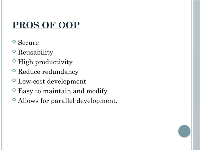 introduction to object oriented programming | PPT