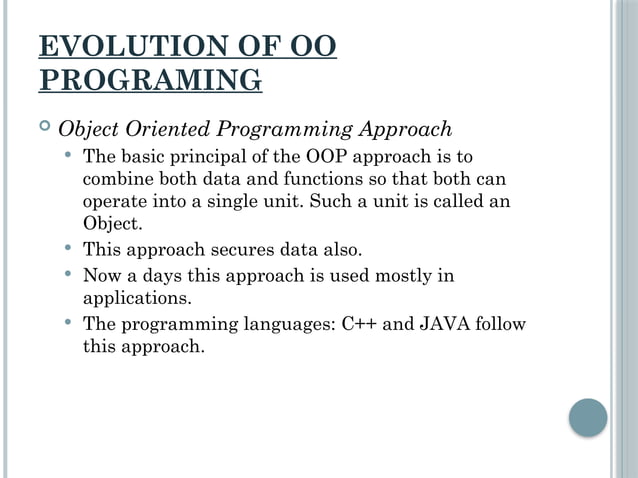 basics of c++ object oriented programming l anguage | PPT