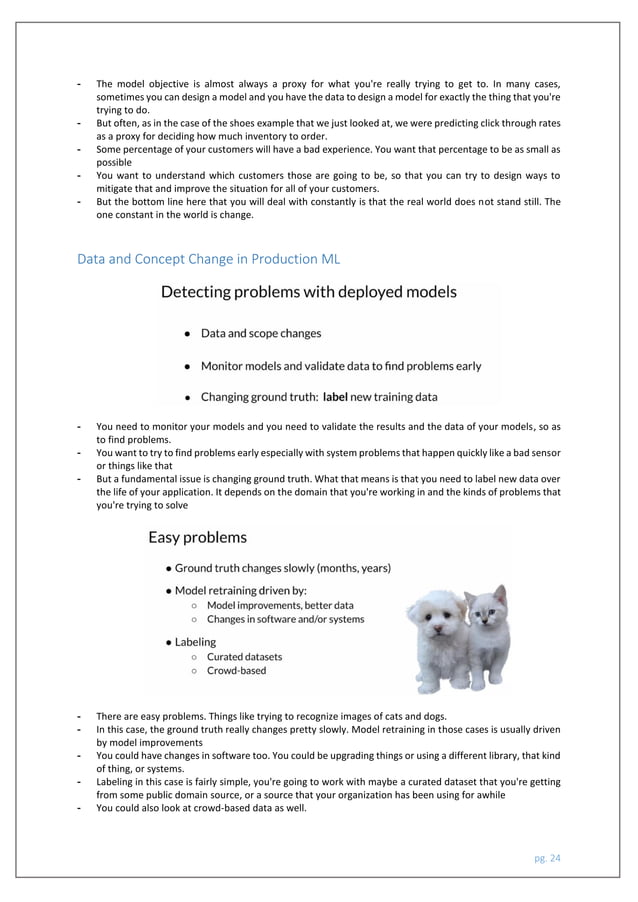Course 2 Machine Learning Data Lifecycle In Production Week 1 Pdf