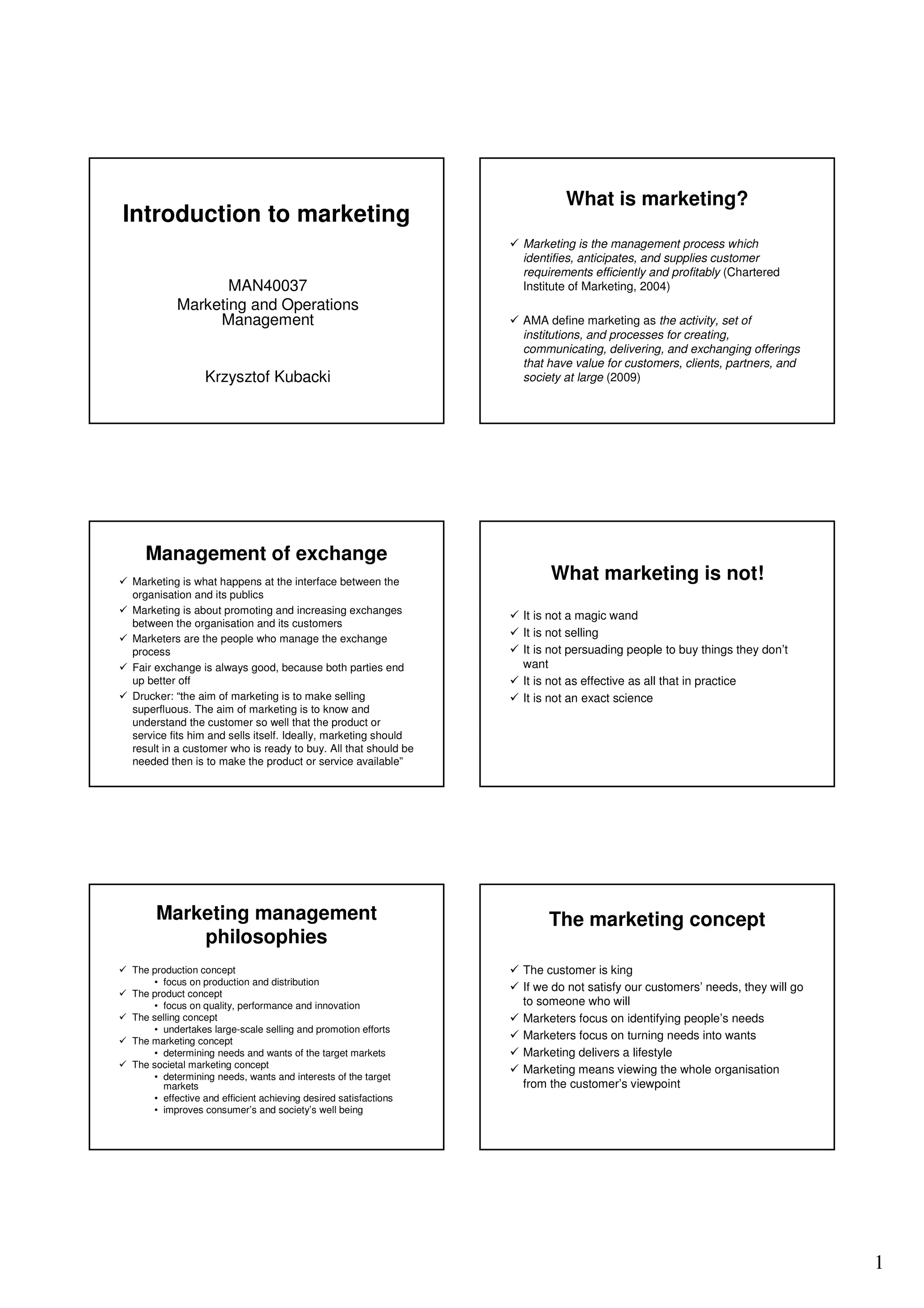 intro to marketing slides | PDF