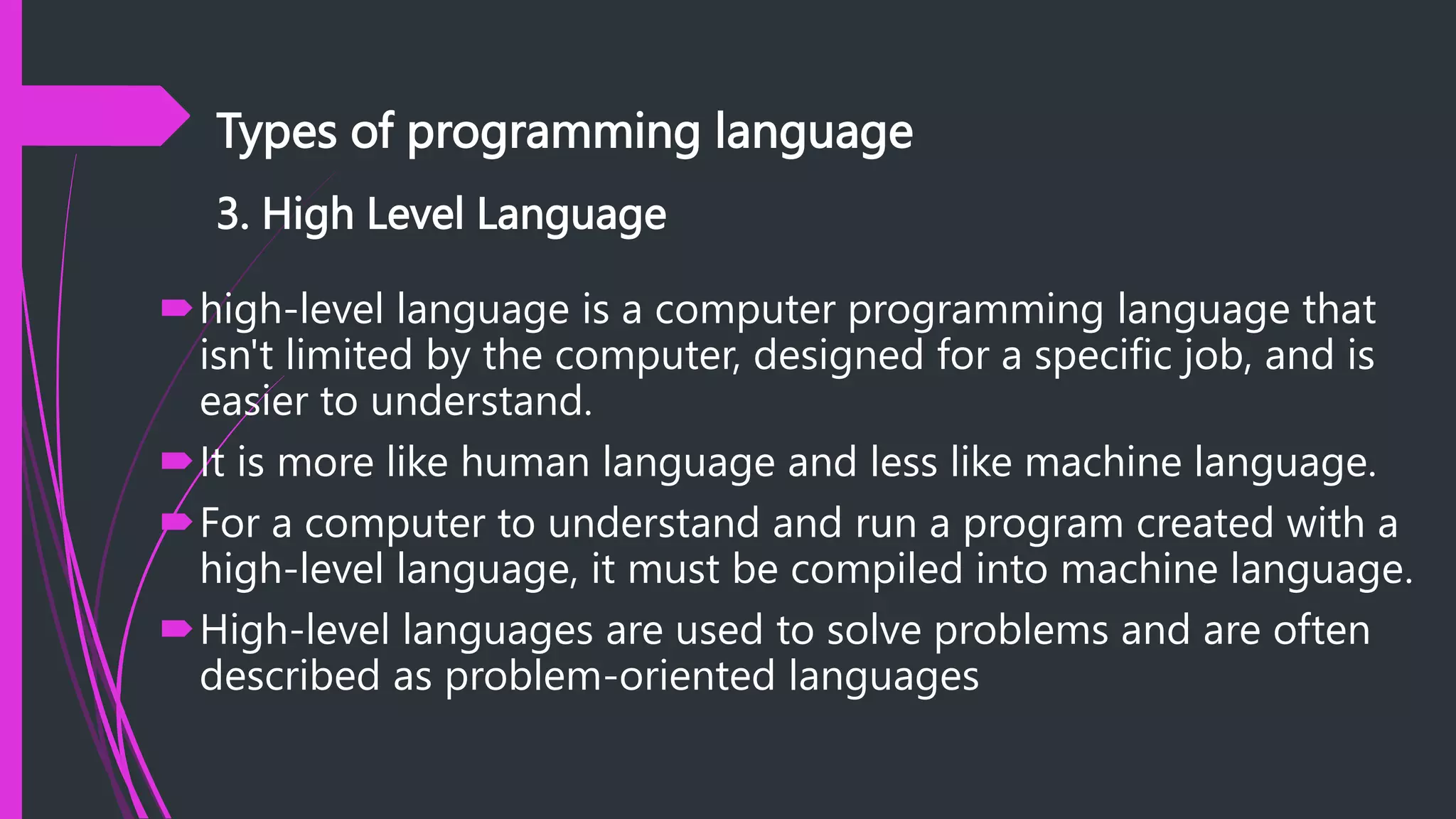 Week 1 Intro To Programmingpptx Programming Languages Computing