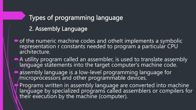 week 1 - INTRO TO PROGRAMMING.pptx | Programming Languages | Computing